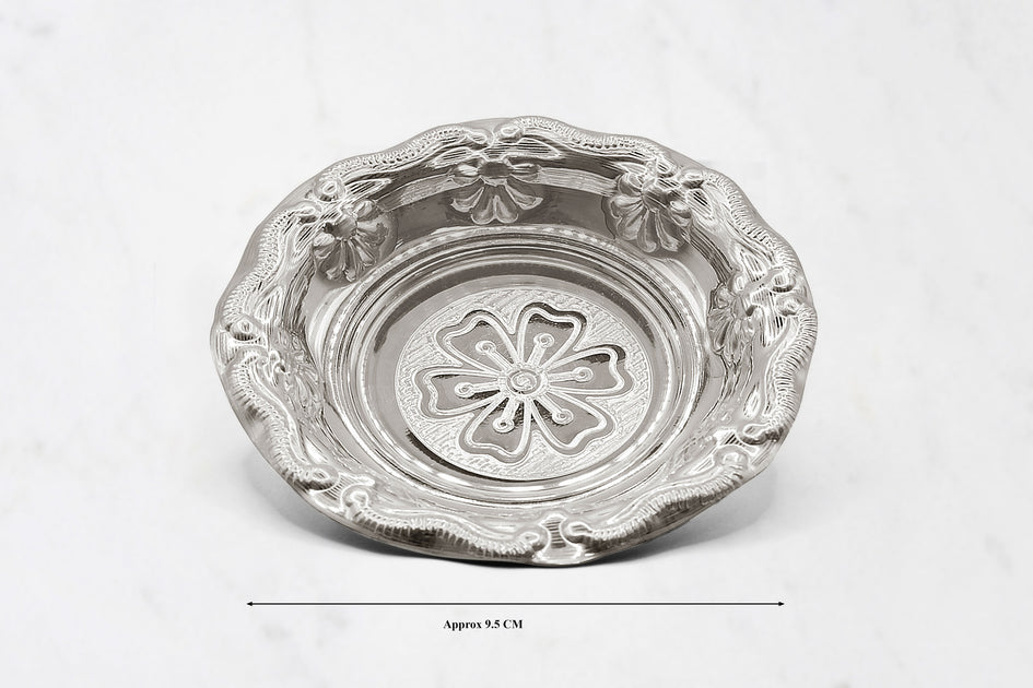 Small Flower Silver Plate